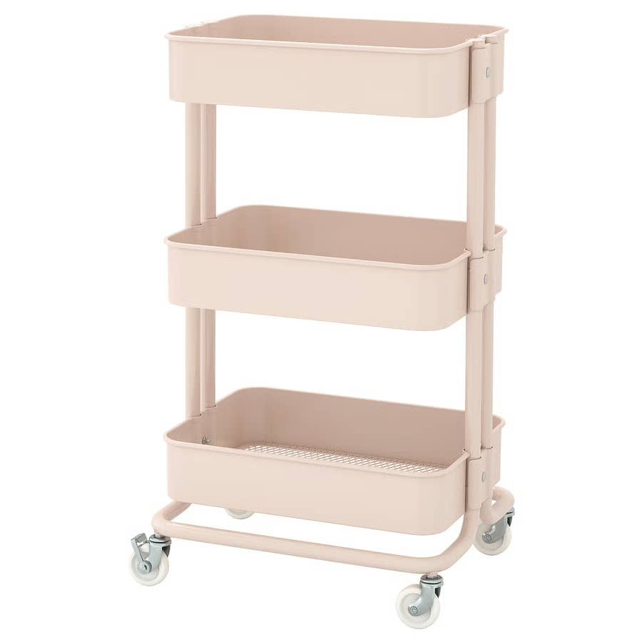 IKEA's Bestselling Utility Cart Now Comes in the Prettiest Pink - Dengarden