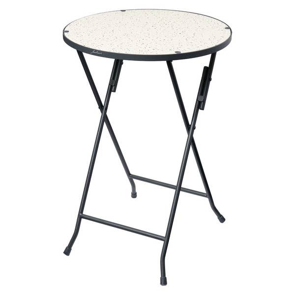 Run to Aldi for This $15 Folding Glass Terrazzo Patio Table - Dengarden