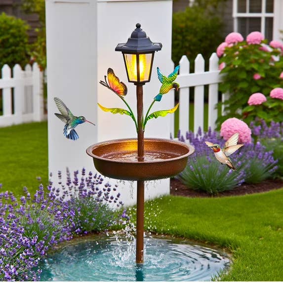Add Cute Charm to Your Yard With Walmart’s $27 Solar Bird Bath - Dengarden