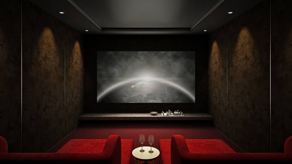 Family Makes DIY Theater Room to Make Movie Nights Epic on a Budget ...