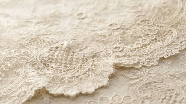 Woman Screens In Porch With Thrifted Lace - Dengarden