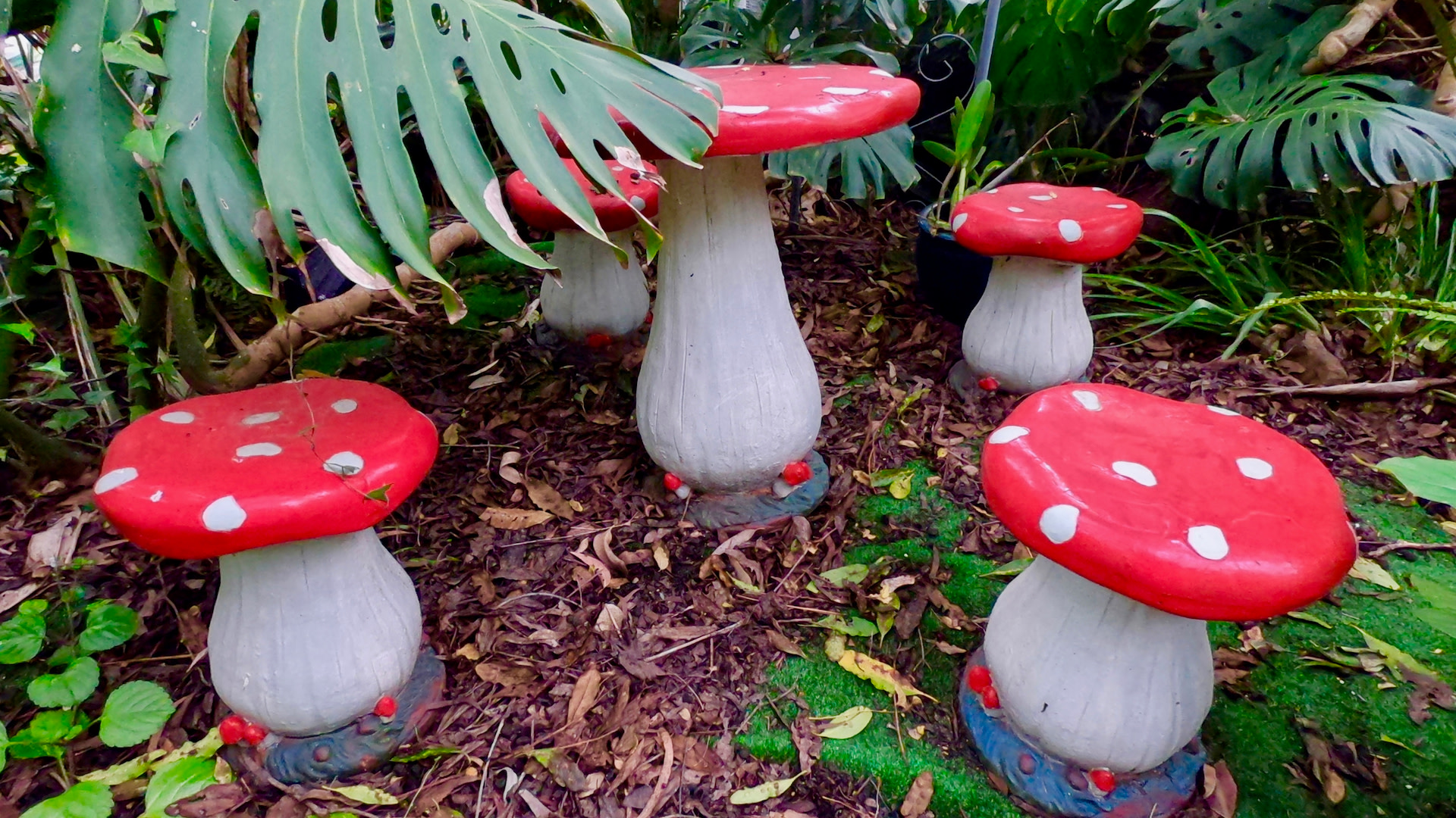 Diy concrete mushroom stool store