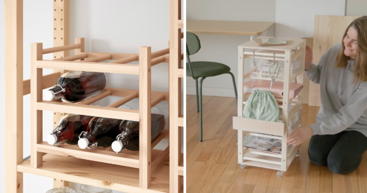 IKEA Wine Rack Turns Into Rolling Organization Cart With Clever Hack ...