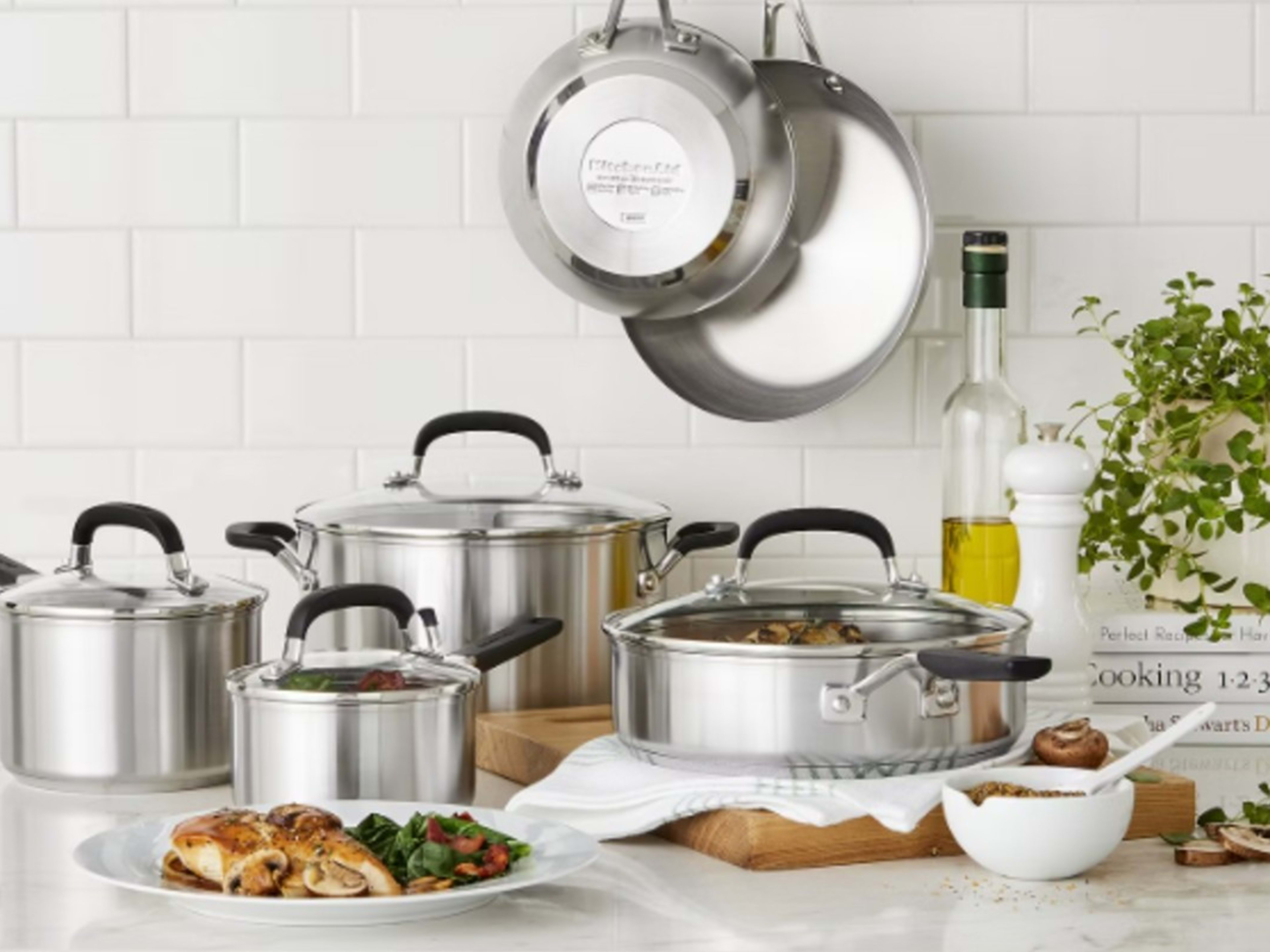 This $350 KitchenAid Stainless Steel Cookware Set Is on Sale for $170 ...