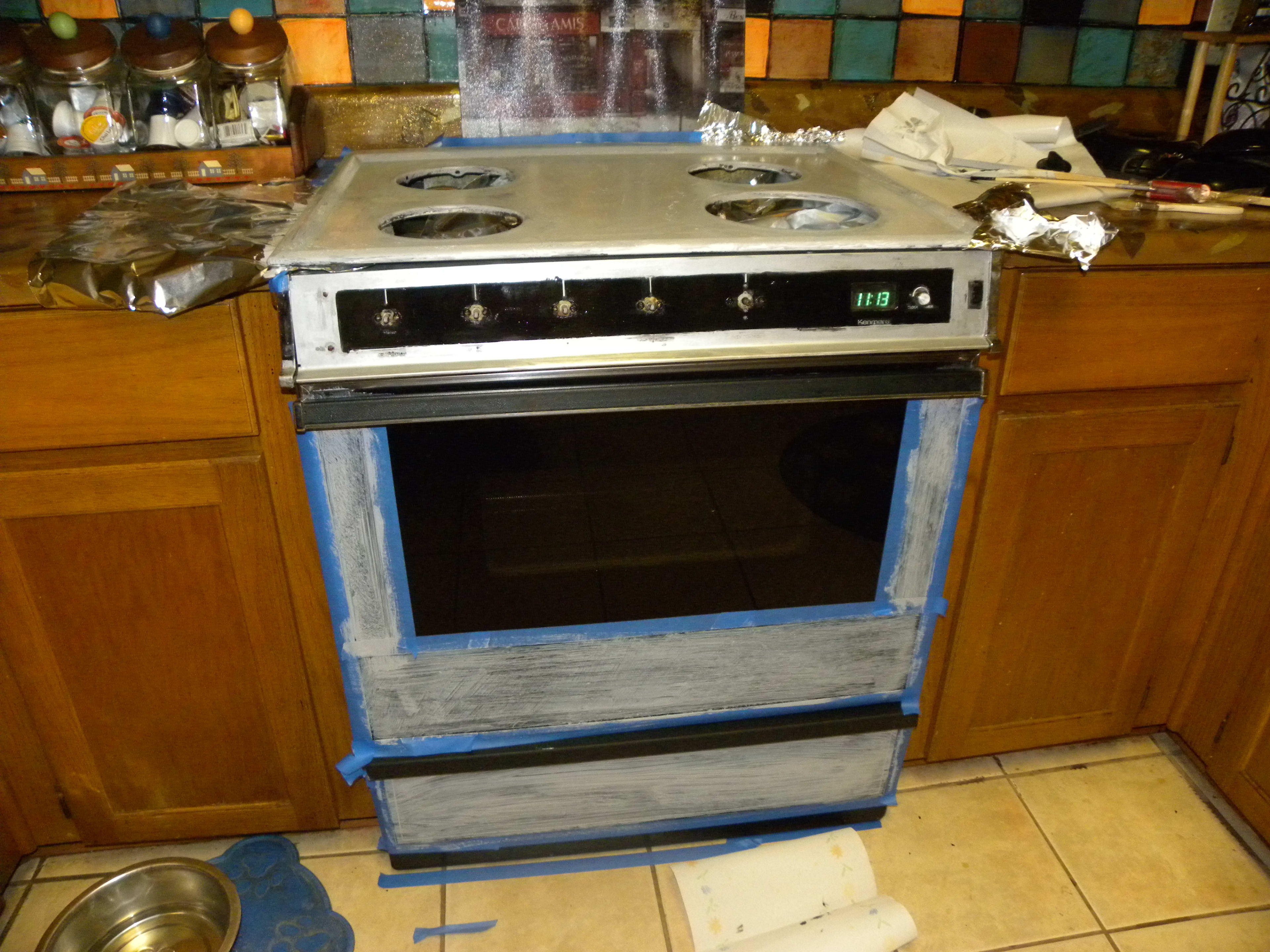 Painting & Restoring a Stove With Faux Stainless Steel - Dengarden