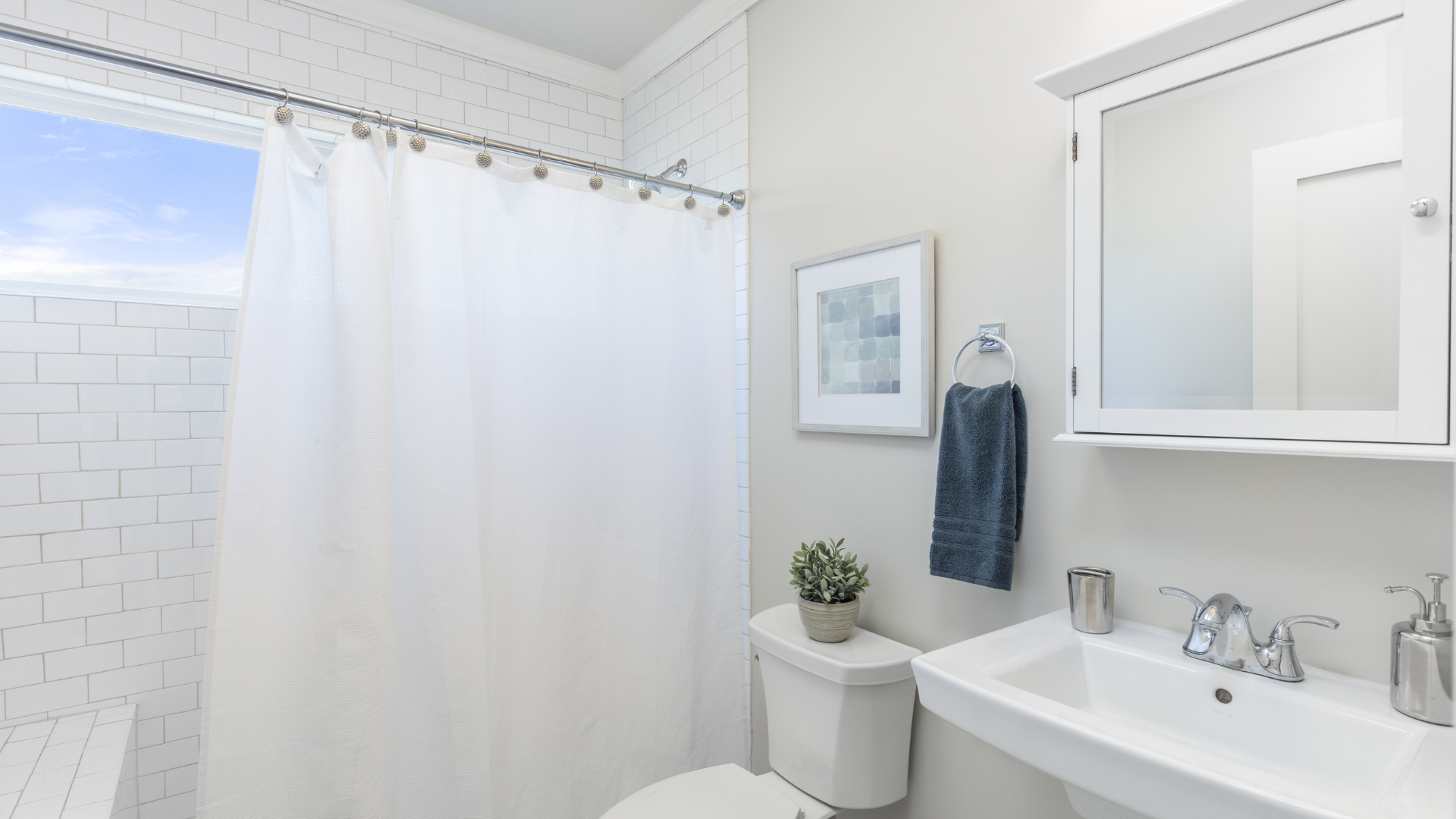 This Elegant and Easy Shower Curtain Hack Is a Simple Way To Make Any ...