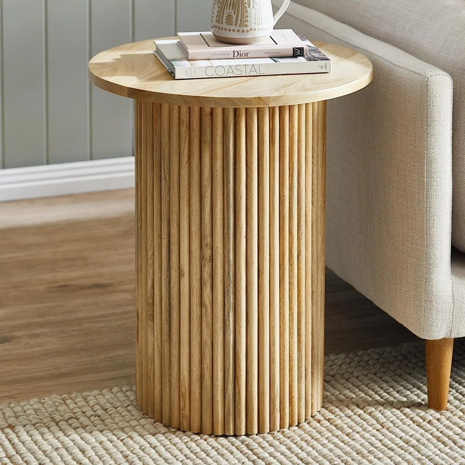 This Fluted Accent Table From Walmart Is Giving West Elm Vibes - Dengarden