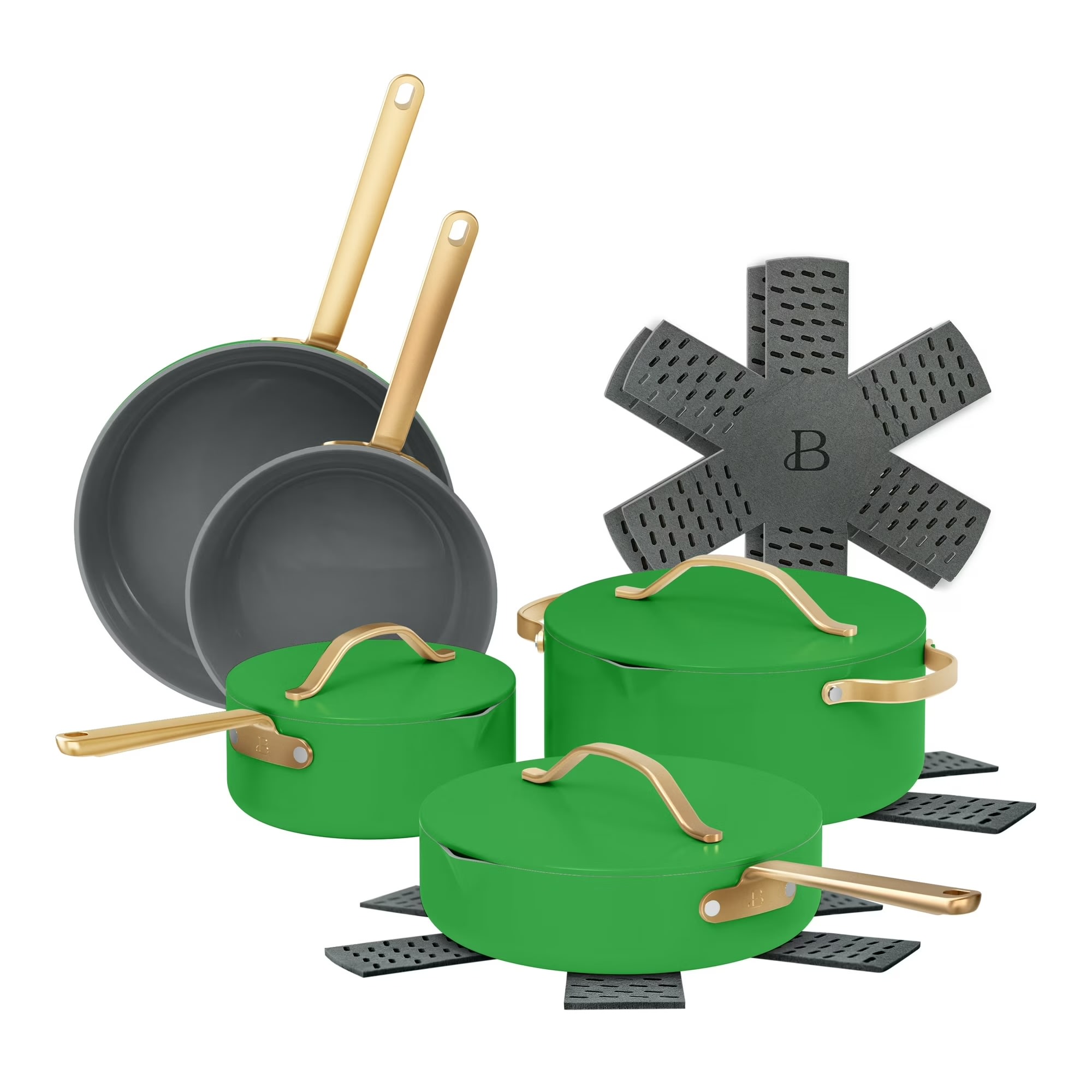 Drew Barrymore's Home Brand Launches a Bold Green Cookware Set - Dengarden