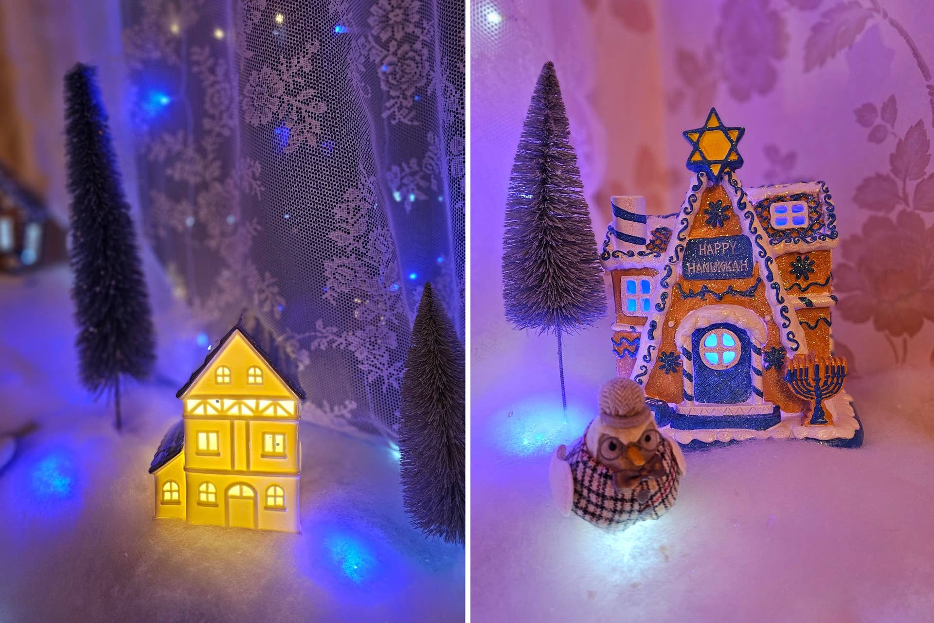 This Mini Chanukah Village Features Tiny Houses, Twinkly Lights and ...